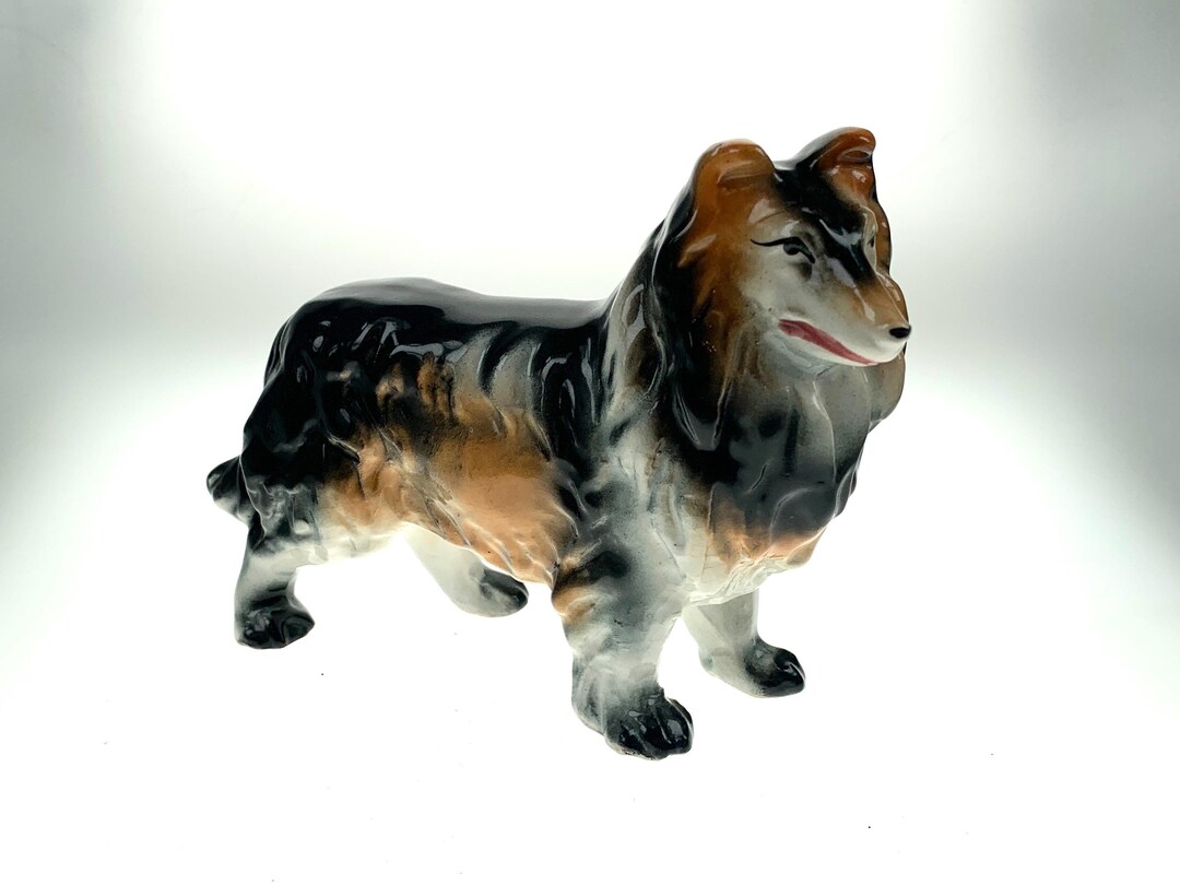Rough Collie Dog Figurine by Coopercraft in Porcelain - Etsy