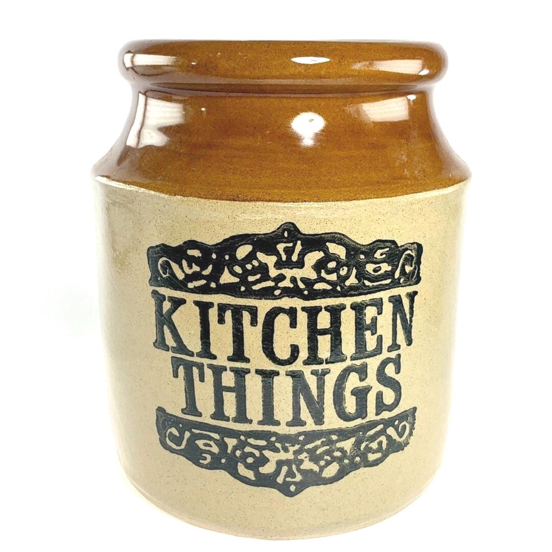 Vintage Moira Stoneware Pottery 'kitchen Things' Utensil Holder ...