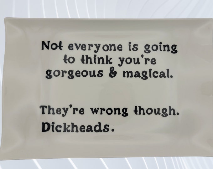 Etched Funny Custom Plate | Here is Your Snack Dumbass| Funny Gift ...