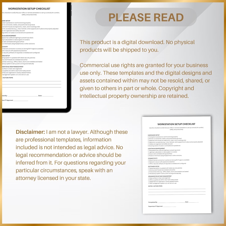 Workstation Setup Checklist: Office & Remote Teams Ergonomic Checklist ...