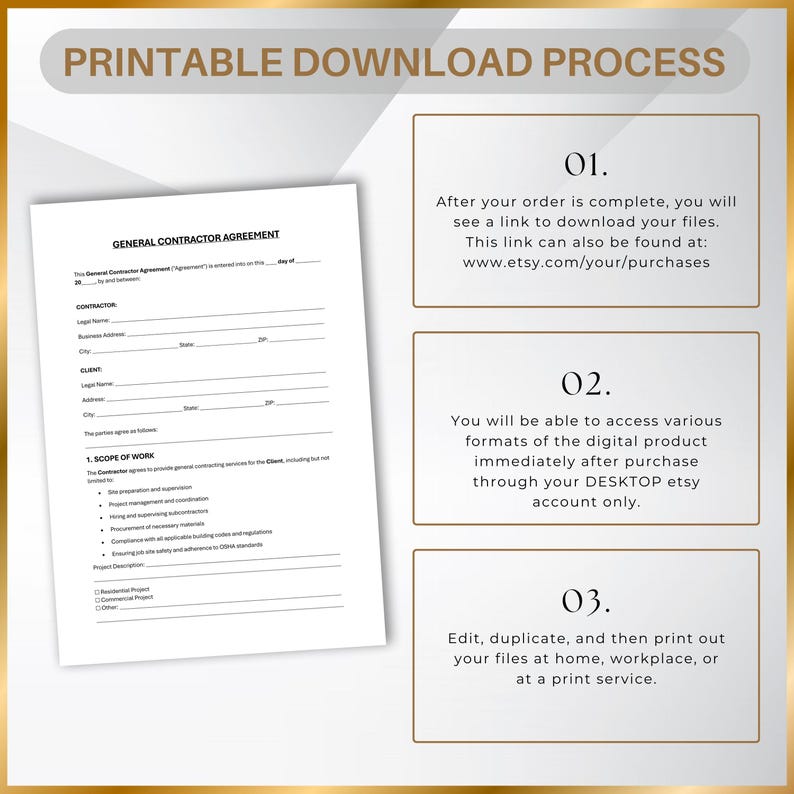 General Contractor Agreement Template, Construction Contract Template ...