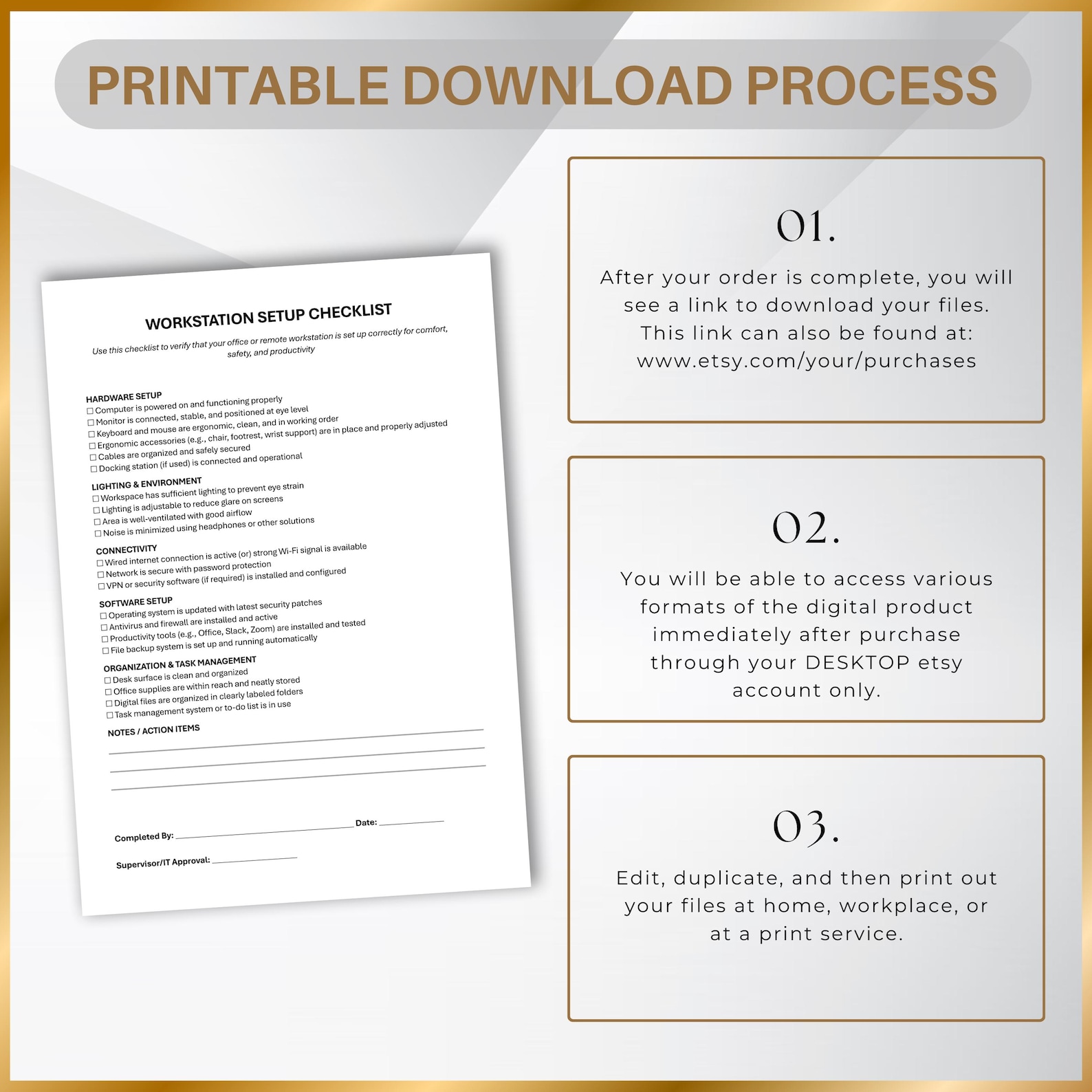 Workstation Setup Checklist: Office & Remote Teams Ergonomic Checklist ...