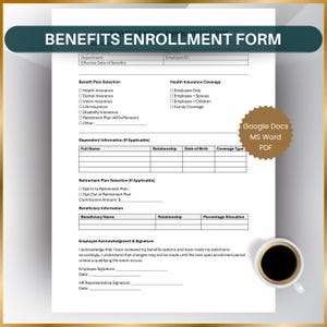 Employee Status Change Form, Payroll Adjustment Template, HR Benefits ...