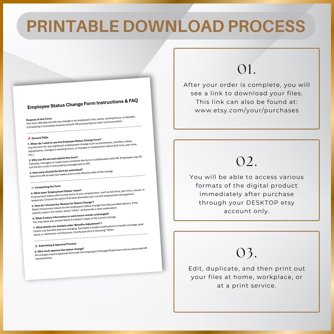 Employee Status Change Bundle, HR Status Change Forms, Role Change ...