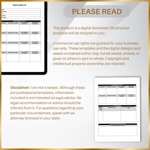 Weekly Team Check-in Template: Meeting Update Form (printable PDF ...