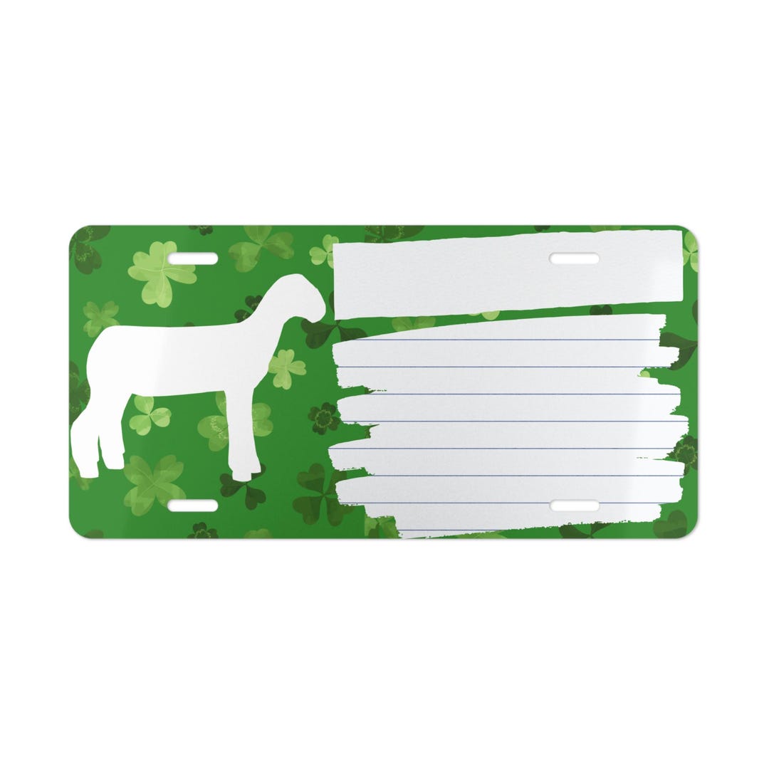 Green Clover Stall Sign - Show Lamb - 4H - License Plate - Etsy