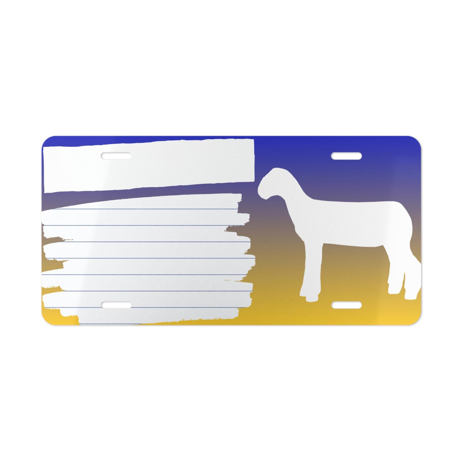 Blue and Gold Stall Sign - Show Lamb - FFA - License Plate - Etsy