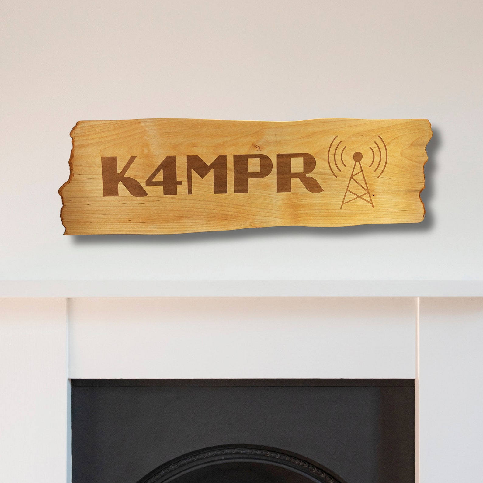 Handcrafted Personalized Ham Radio Call Sign With Walnut Inlay Letters ...
