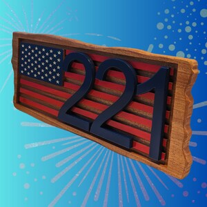 Patriotic Outdoor Wall Plaque | Front Door | Mailbox | Wood American ...
