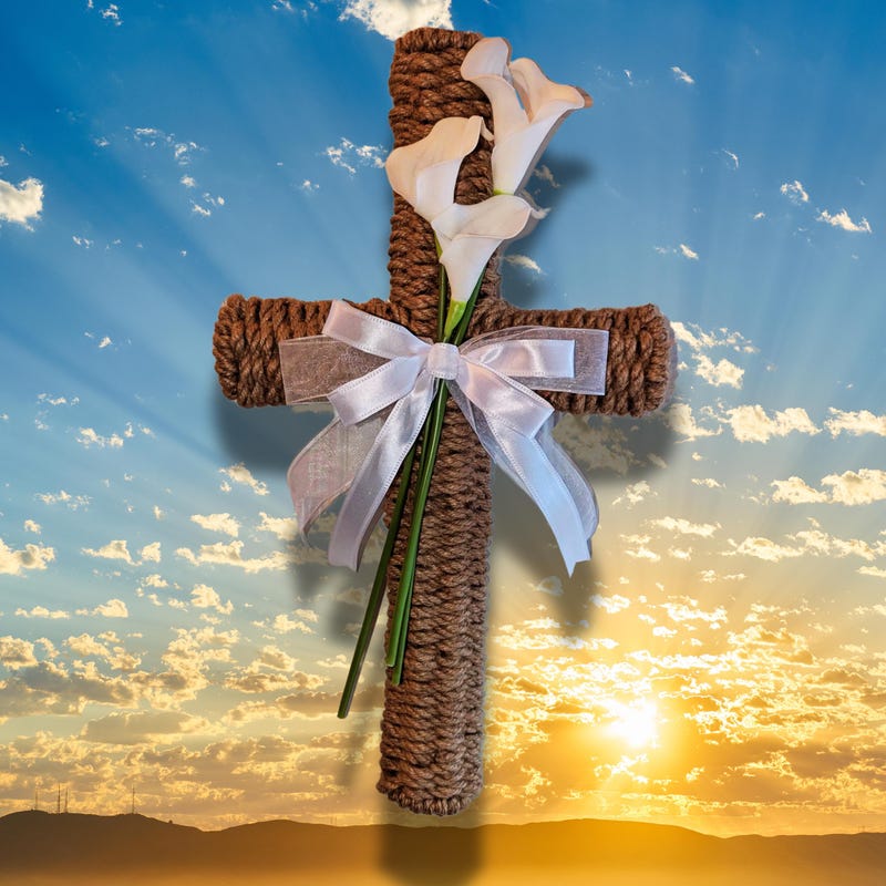 Easter Cross Wreath - Etsy