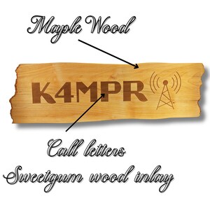 Handcrafted Personalized Ham Radio Call Sign With Walnut Inlay Letters ...