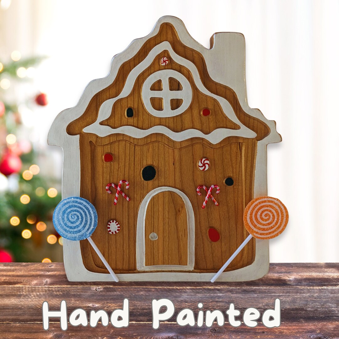 Gingerbread House-huge Solid Real Cherry Wood-free Standing Gingerbread ...