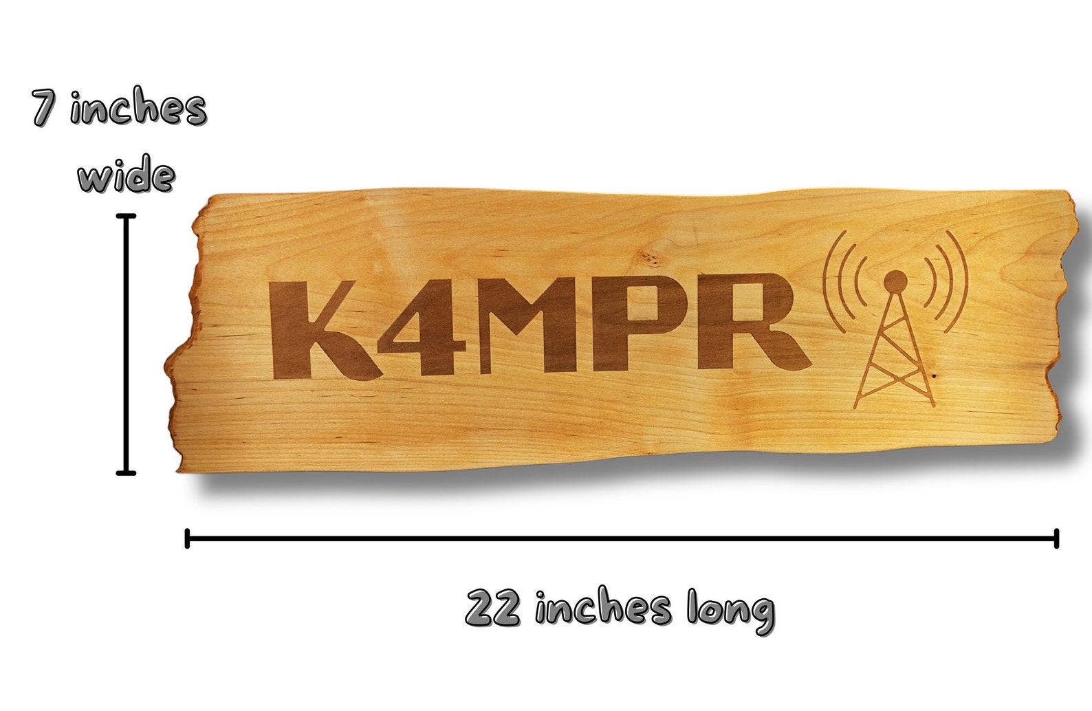 Handcrafted Personalized Ham Radio Call Sign With Walnut Inlay Letters ...