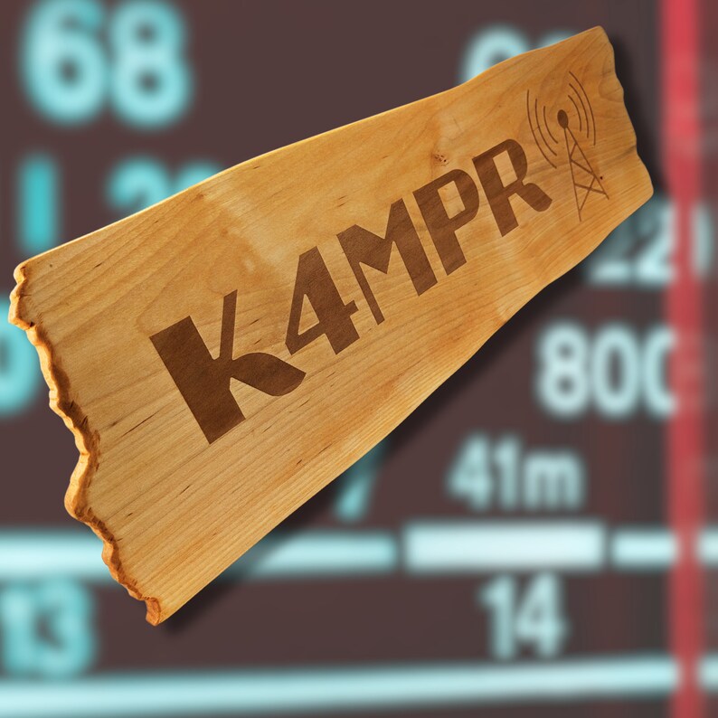 Handcrafted Personalized Ham Radio Call Sign With Walnut Inlay Letters ...