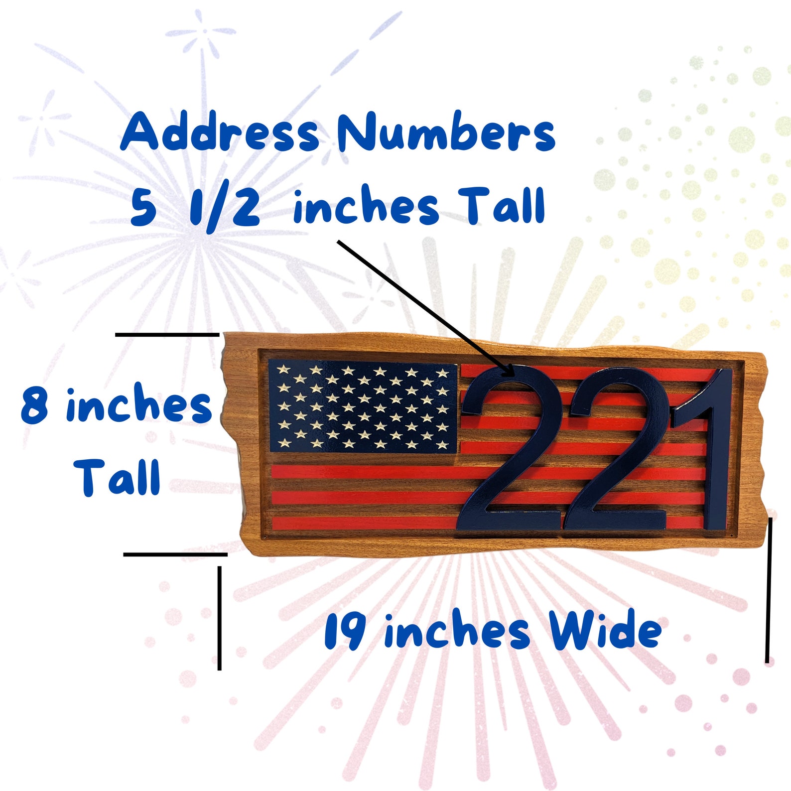 Patriotic Outdoor Wall Plaque | Front Door | Mailbox | Wood American ...