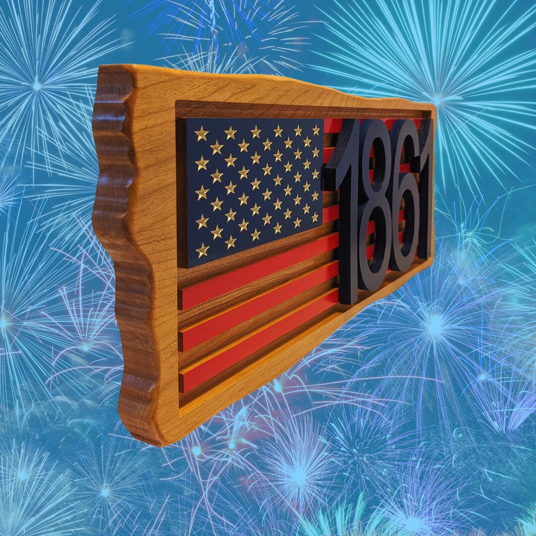 Patriotic Outdoor Wall Plaque | Front Door | Mailbox | Wood American ...