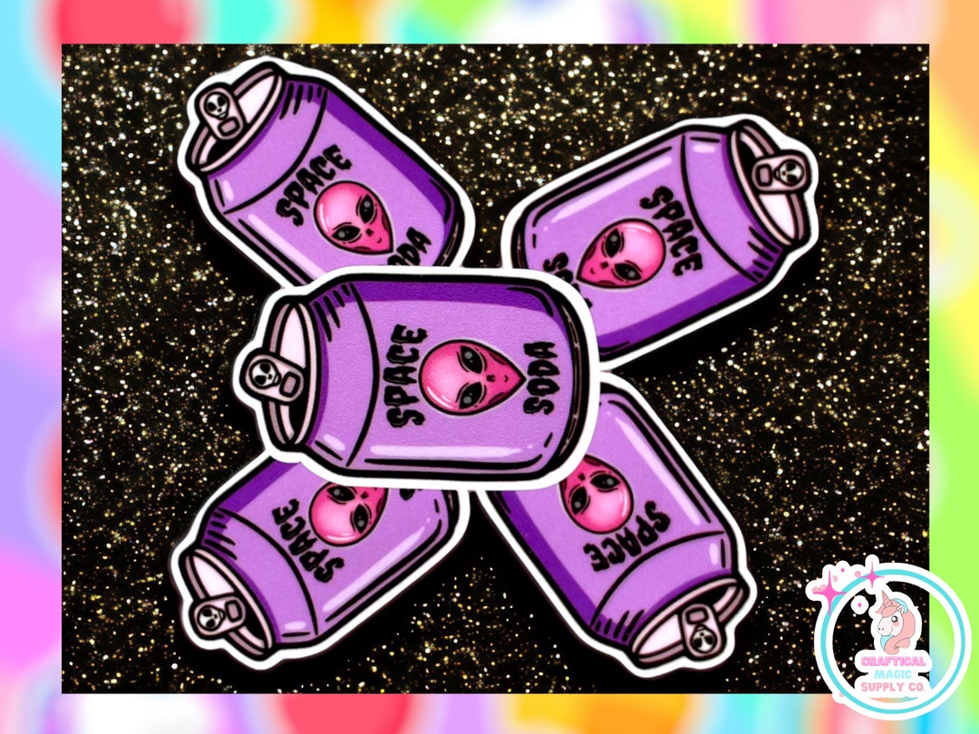 5 Piece Kawaii Alien Soda Can Halloween Horror Glam Resin Planar Pastel ...