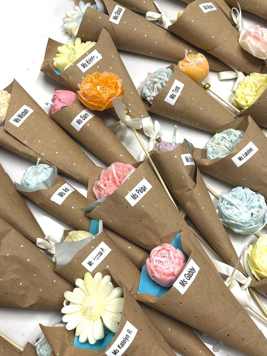 Candle Flower Bouquet Lollipop Flower Candle Candle on - Etsy