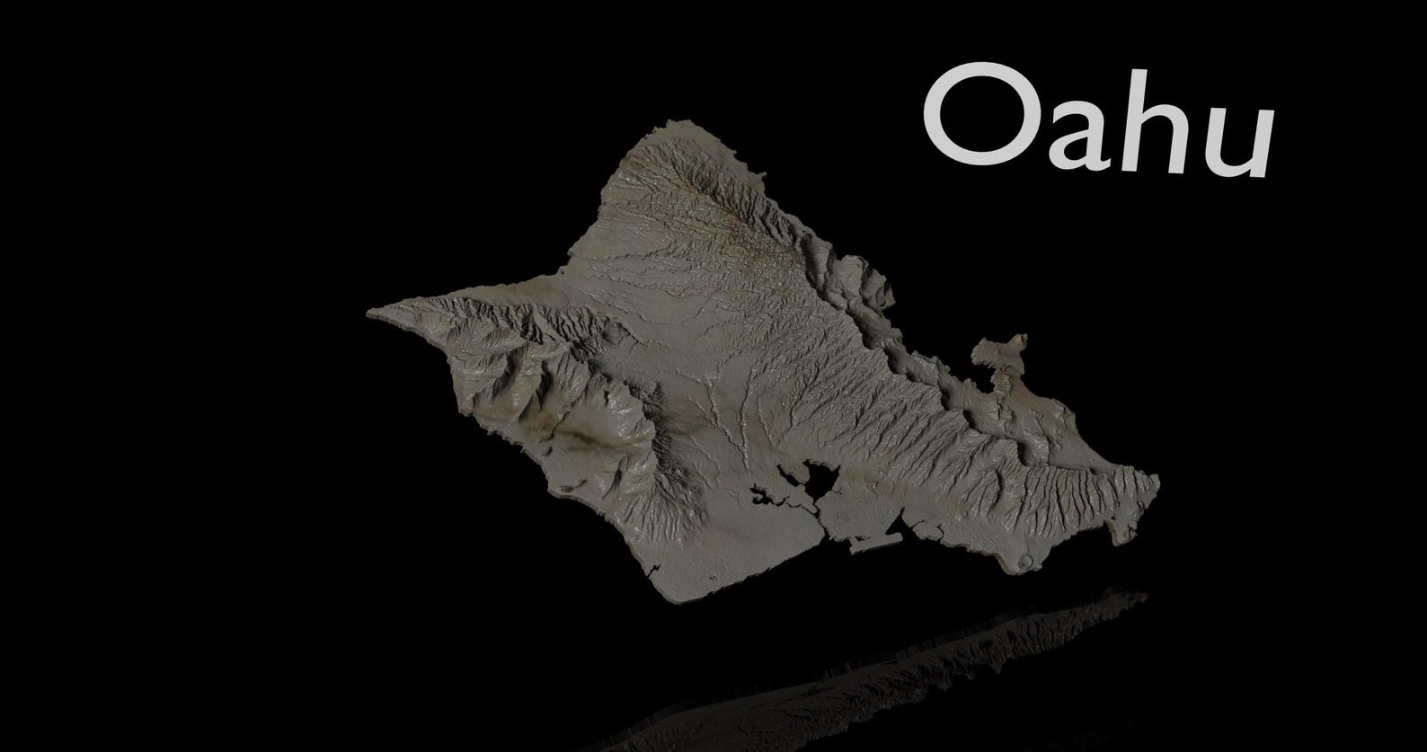 Oahu High Detail Topographic Model - 3D Printer and CNC STL File - Etsy