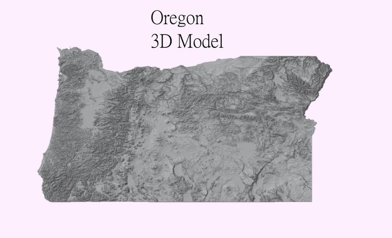 Oregon High Detail Topographic Model - CNC STL File - Etsy