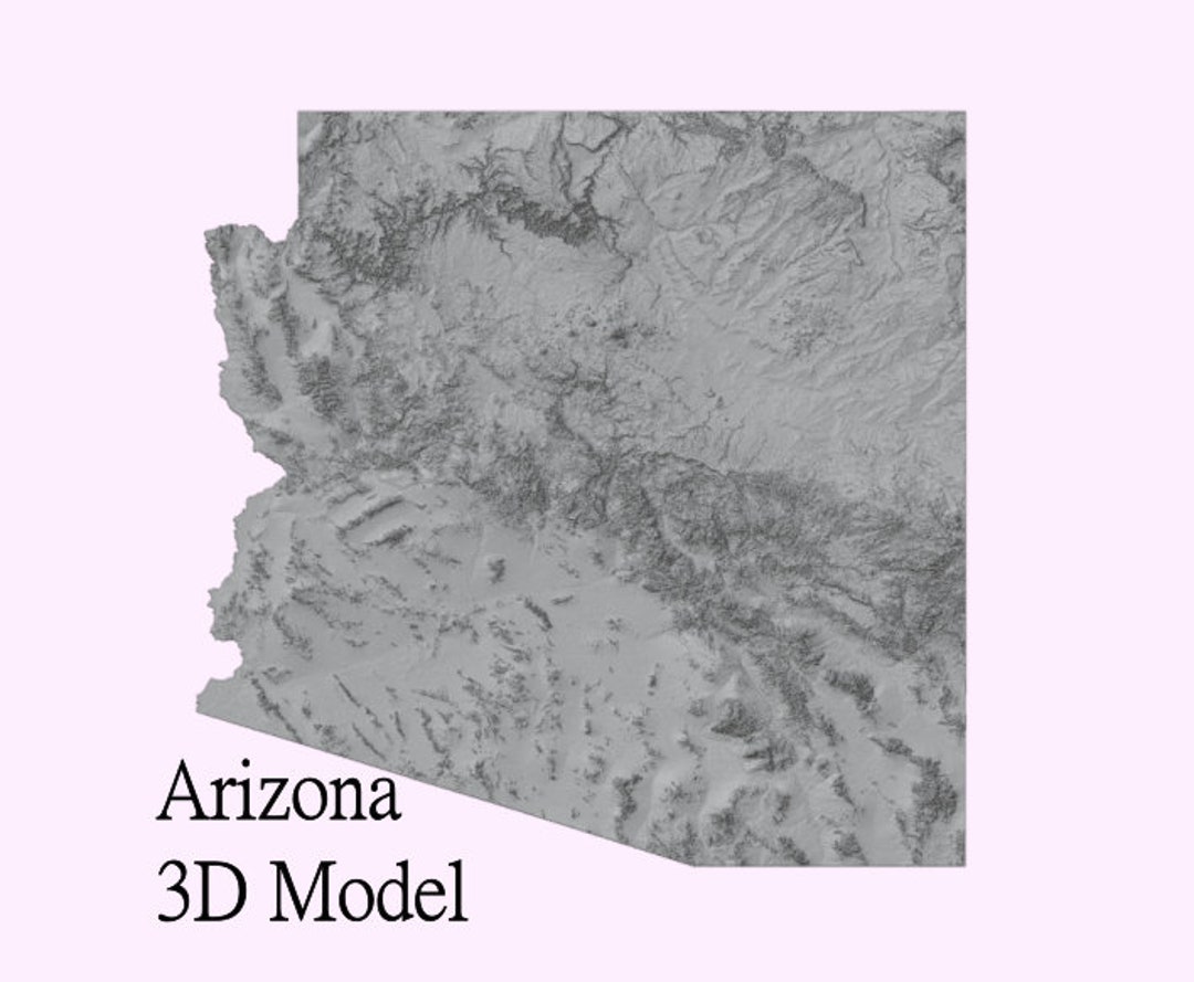 Arizona Topographic Model - CNC STL File - Etsy