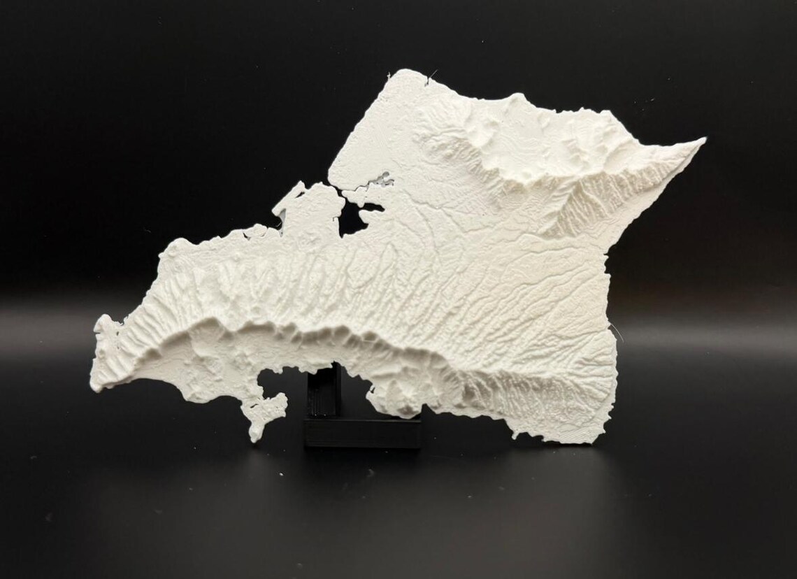 Oahu High Detail Topographic Model - 3D Printer and CNC STL File - Etsy