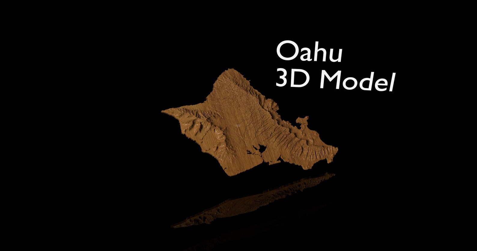 Oahu High Detail Topographic Model - 3D Printer and CNC STL File - Etsy