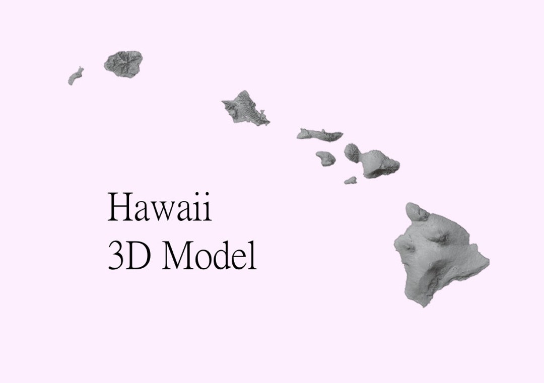Hawaii High Detail Topographic Model - CNC STL File - Etsy