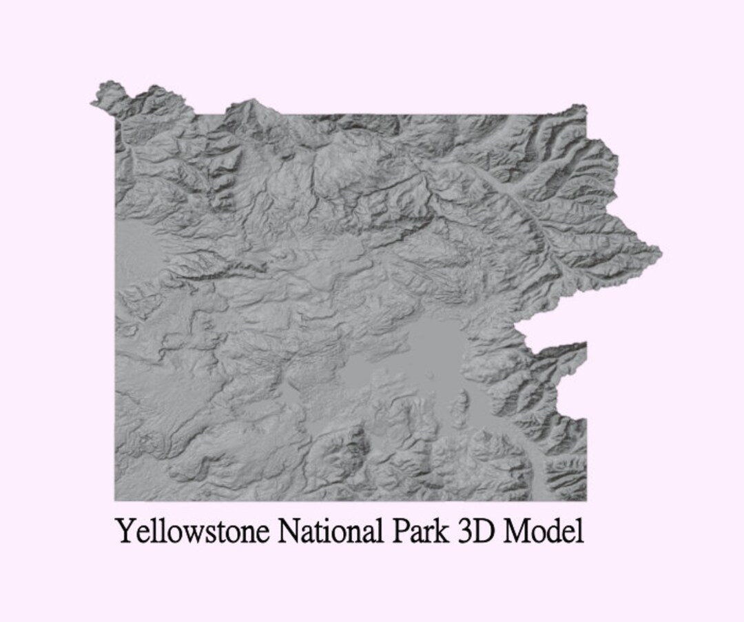 Yellowstone National Park Topographic Model - CNC Router - Etsy