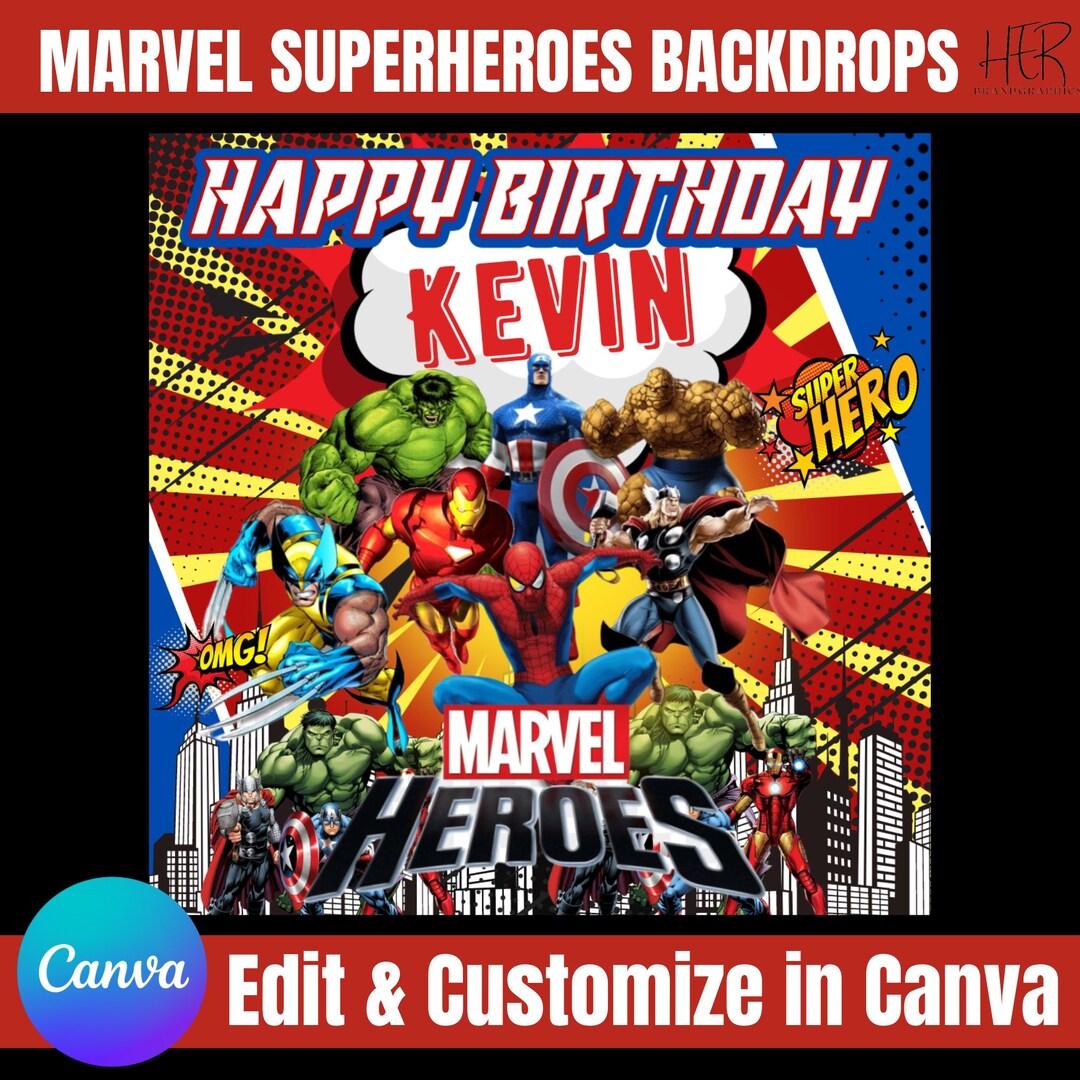 Marvel Backdrop, Superheroes Backdrop, Superheroes Party, Adventures ...