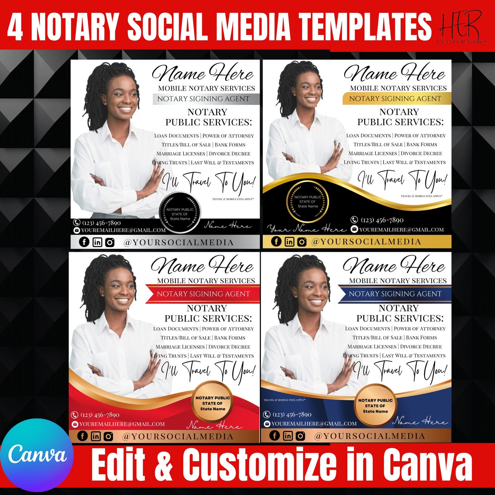 Notary Public Flyer Template, Notary Social Media Flyer, Loan Signing ...