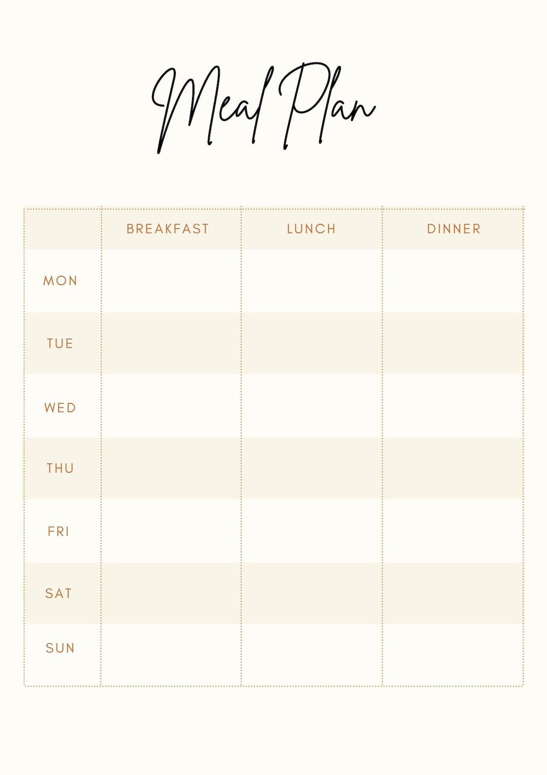 Meal Planner & Shopping List - Etsy