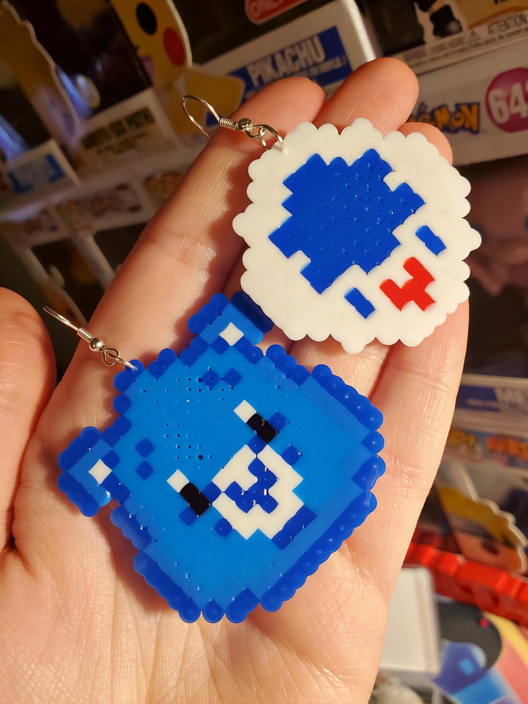 Care Bear Pixel 8bit Kawaii Aesthetic Earrings - Etsy