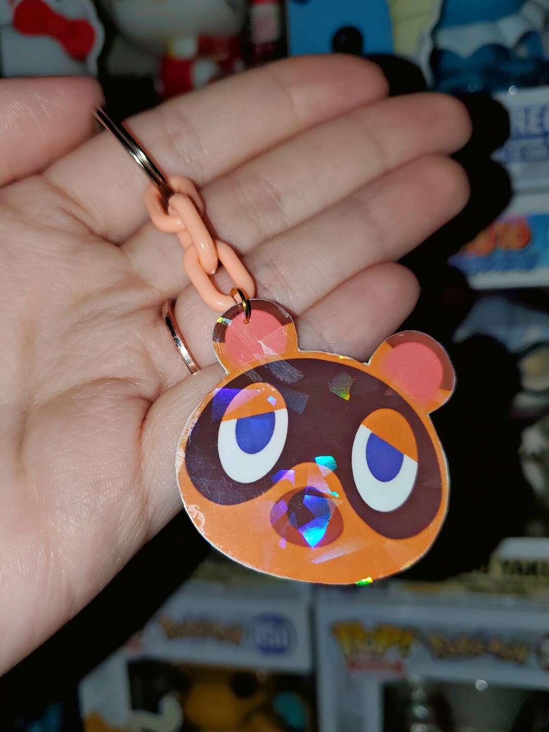 Custom Animal Crossing Tom Nook Holographic Prism Kawaii Y2K Aesthetic ...