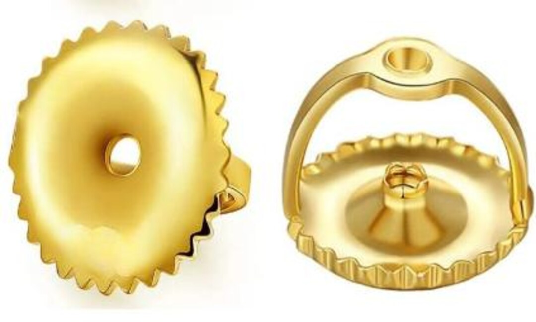 14K Gold Earring Screw Backs: Replacement Findings (pair) - Etsy