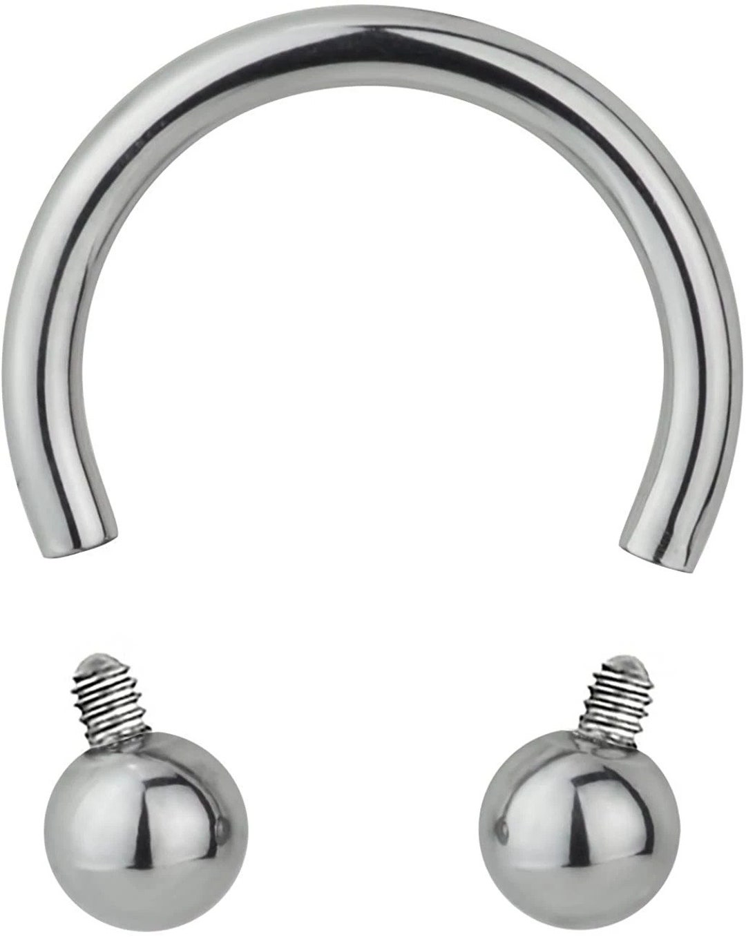 Titanium Externally Threaded Ring• Horseshoe• Curved Barbell• Circular ...