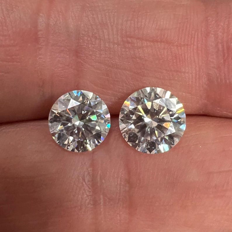 Certified Loose Moissanite Round Cut Stones D VVS1 All Available Sizes ...