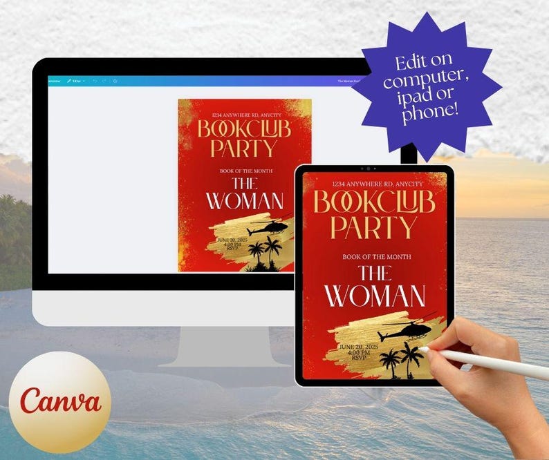 The Women by Kristin Hannah Book Club Invitation | Girls’ Night Book ...