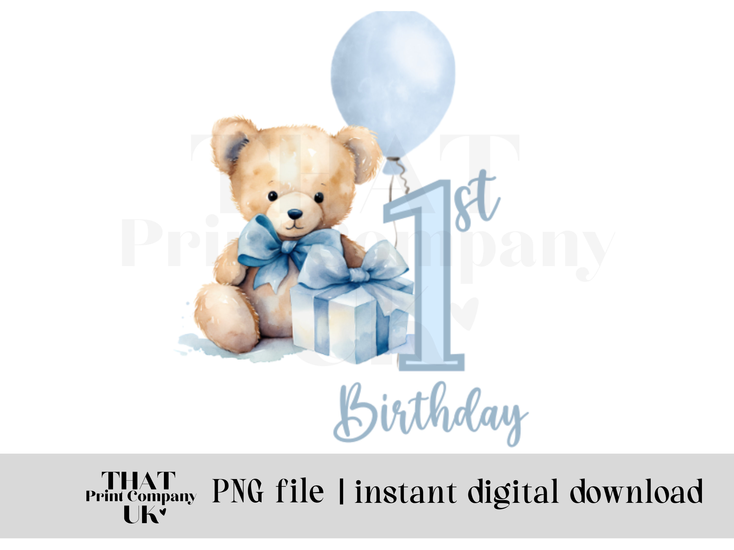 Baby's First Birthday INSTANT DOWNLOAD, Png, Digital Graphics for Cards ...
