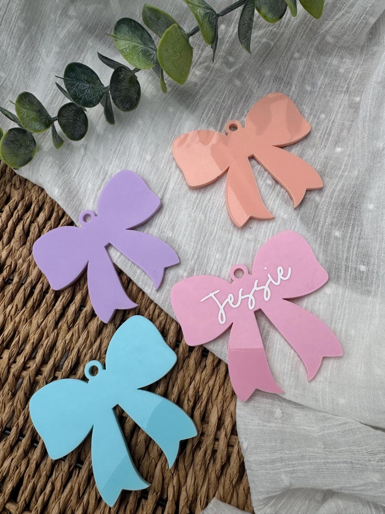 Acrylic Bow Keychain Blank, Craft Supplies, Blank Acrylic, Bow ...