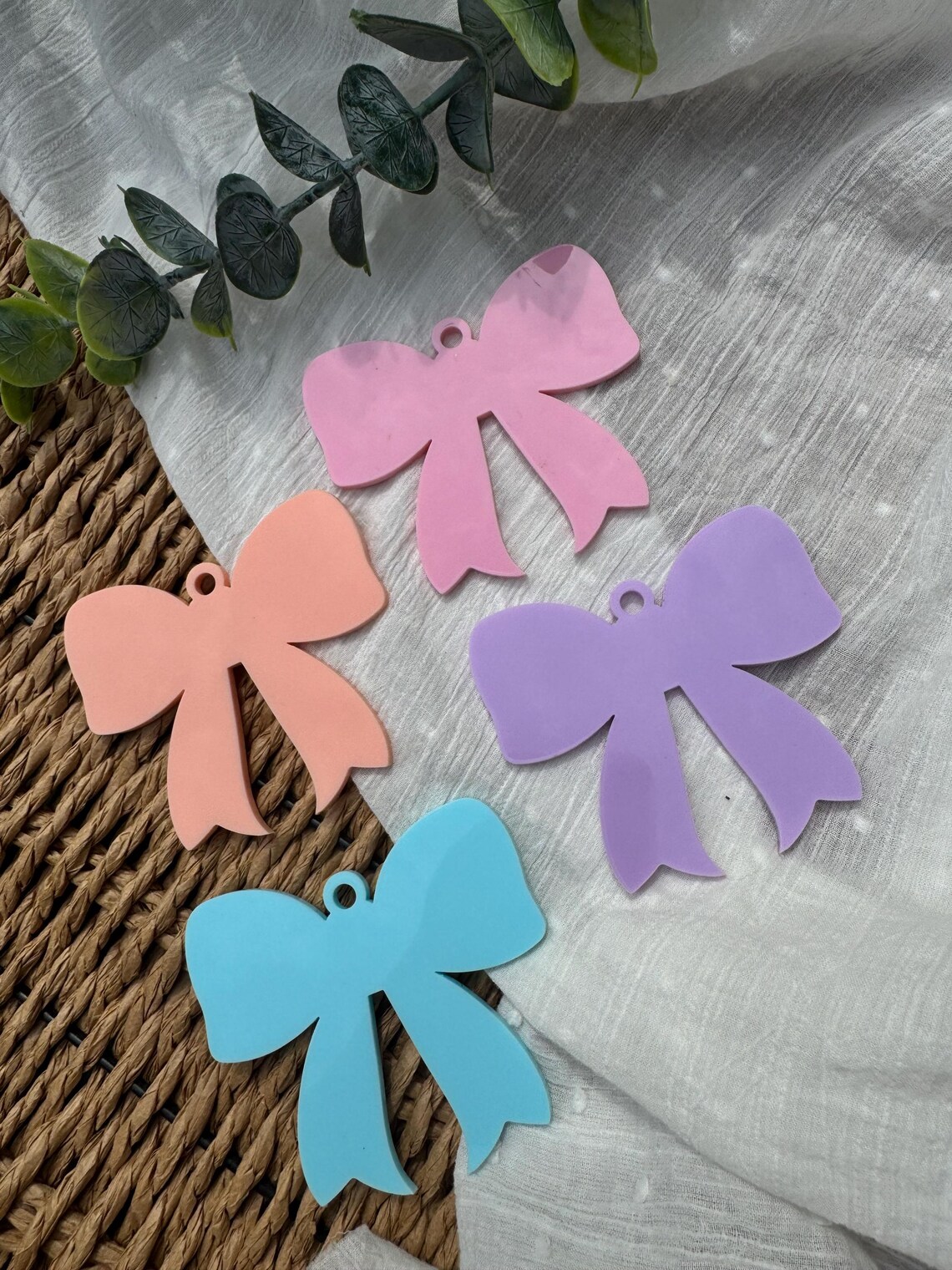 Acrylic Bow Keychain Blank, Craft Supplies, Blank Acrylic, Bow ...