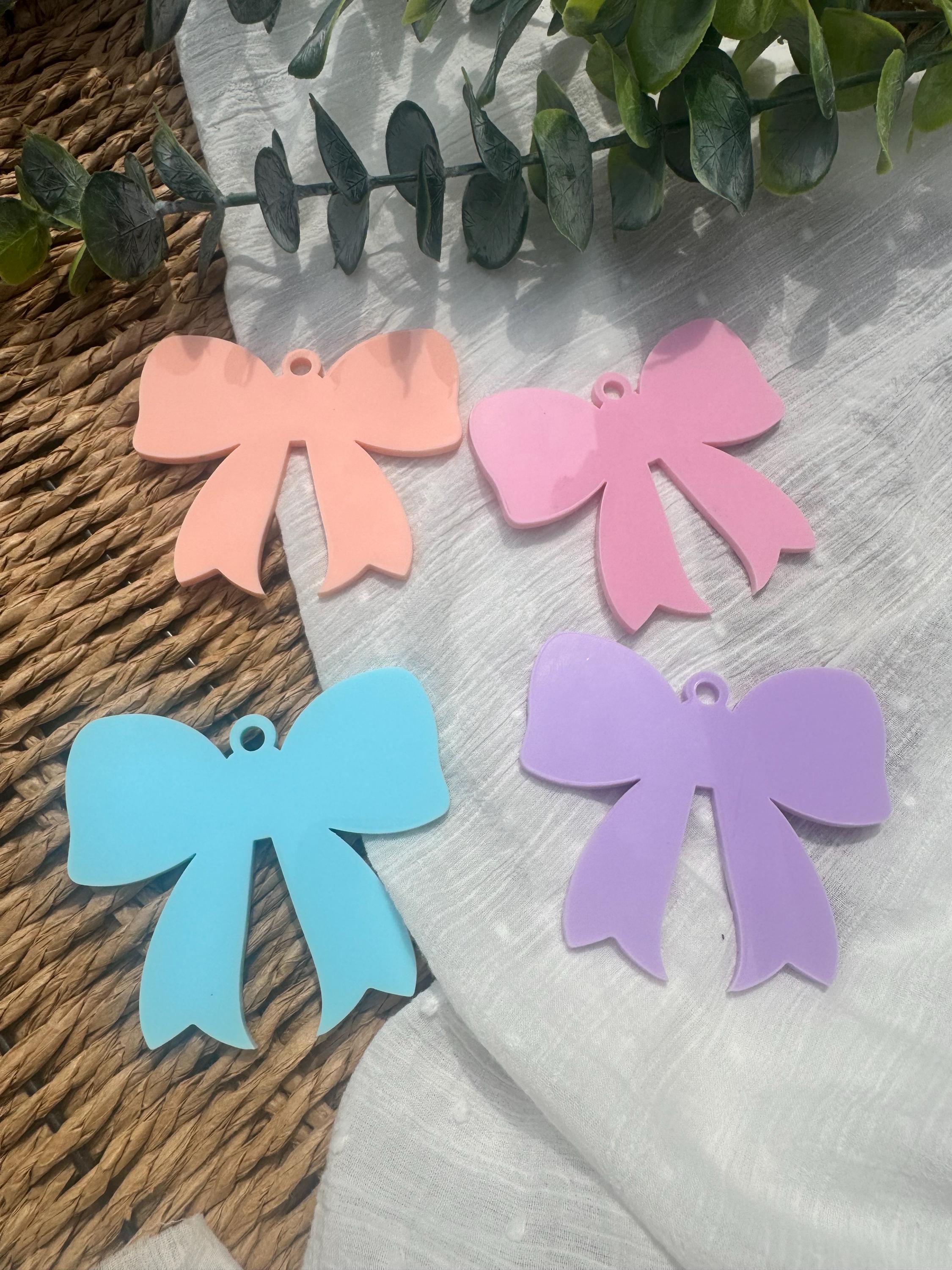 Acrylic Bow Keychain Blank, Craft Supplies, Blank Acrylic, Bow ...