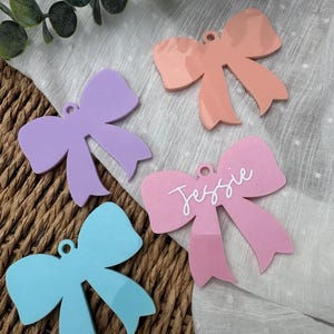 Acrylic Bow Keychain Blank, Craft Supplies, Blank Acrylic, Bow ...