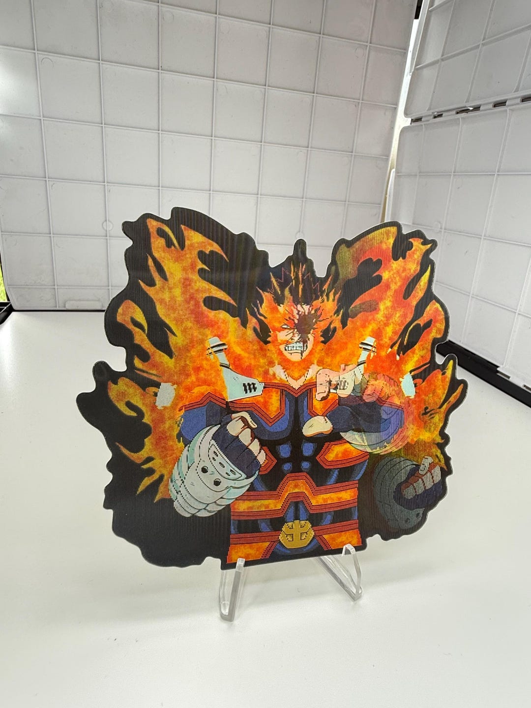 My Hero Academia Endeavor 3D Lenticular Motion Car Sticker Decal Peeker ...