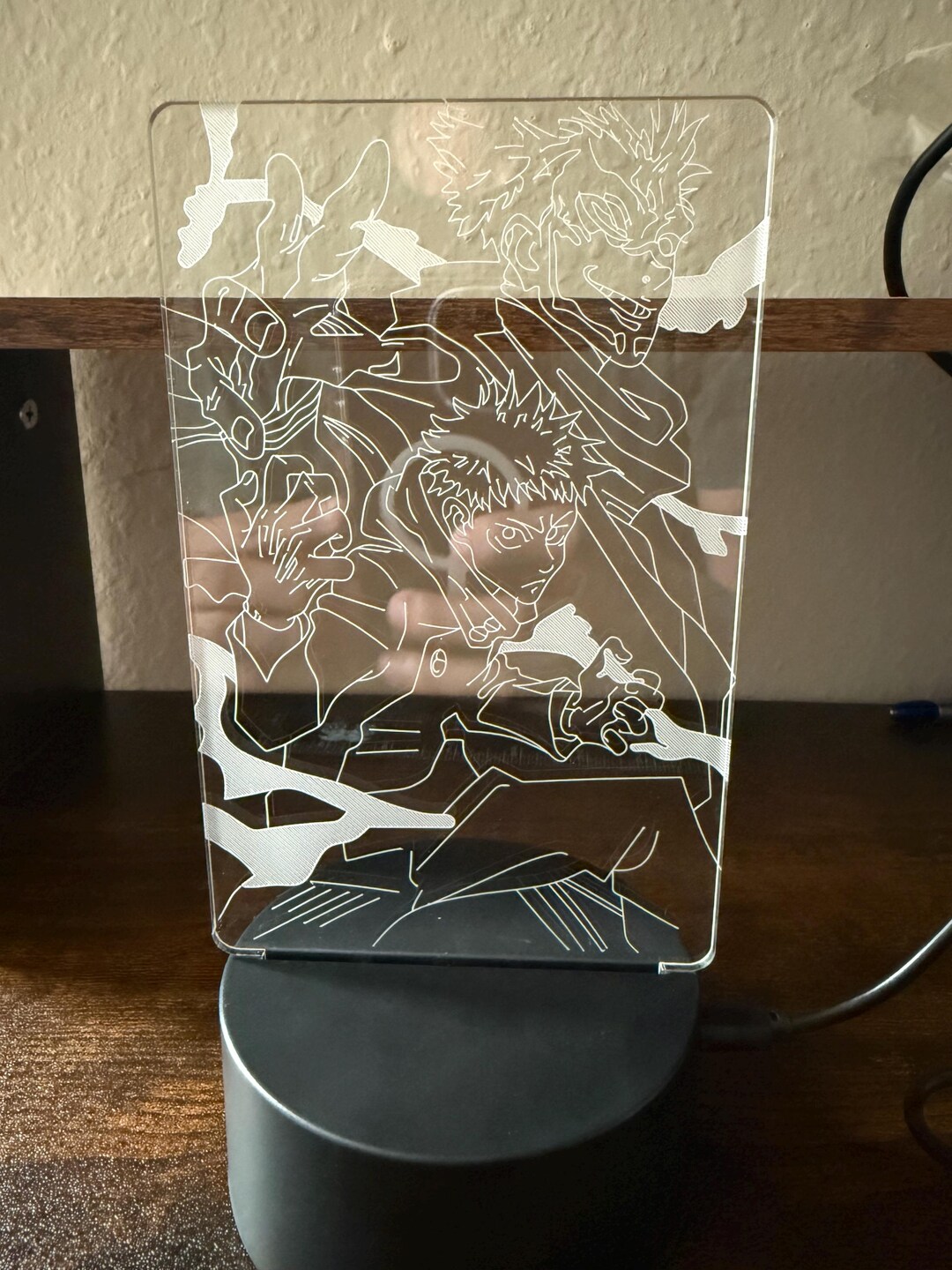 Jujutsu Kaisen 3D LED Lamp With Base, Multicolor 3D Illusion Night ...