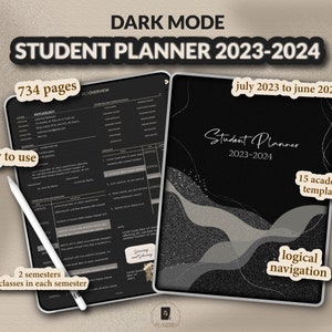 Student Planner 2023-2024, Digital Study Planner, College Planner ...