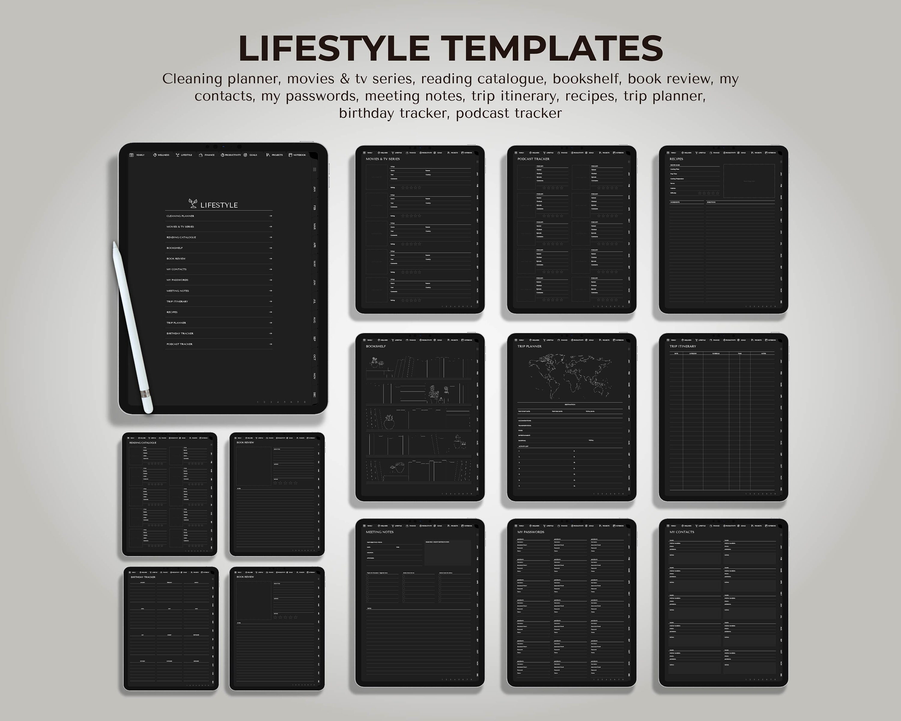 2024 Ultimate Planner - Dark Mode - 2024 Digital Planner - 2024 Dated ...