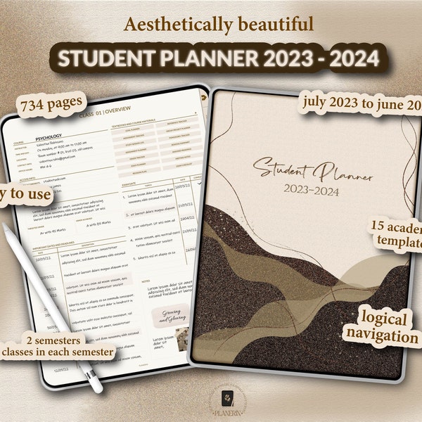 Academic Planner - Etsy