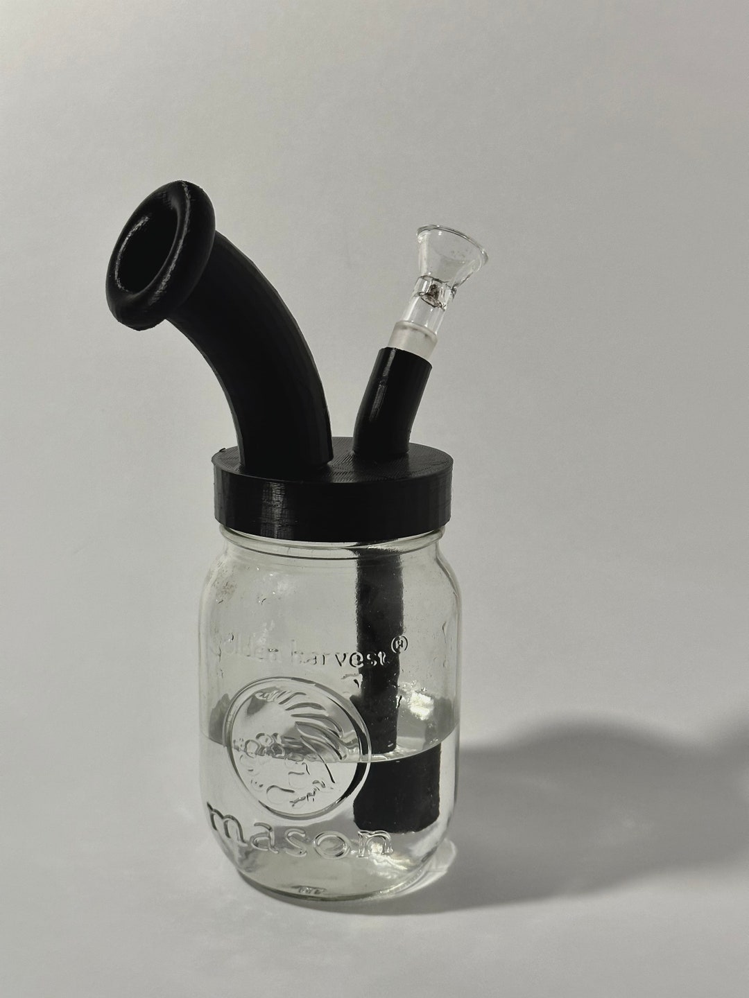 3D Printed Mason Jar Bubbler Conversion pipe3d Printed - Etsy