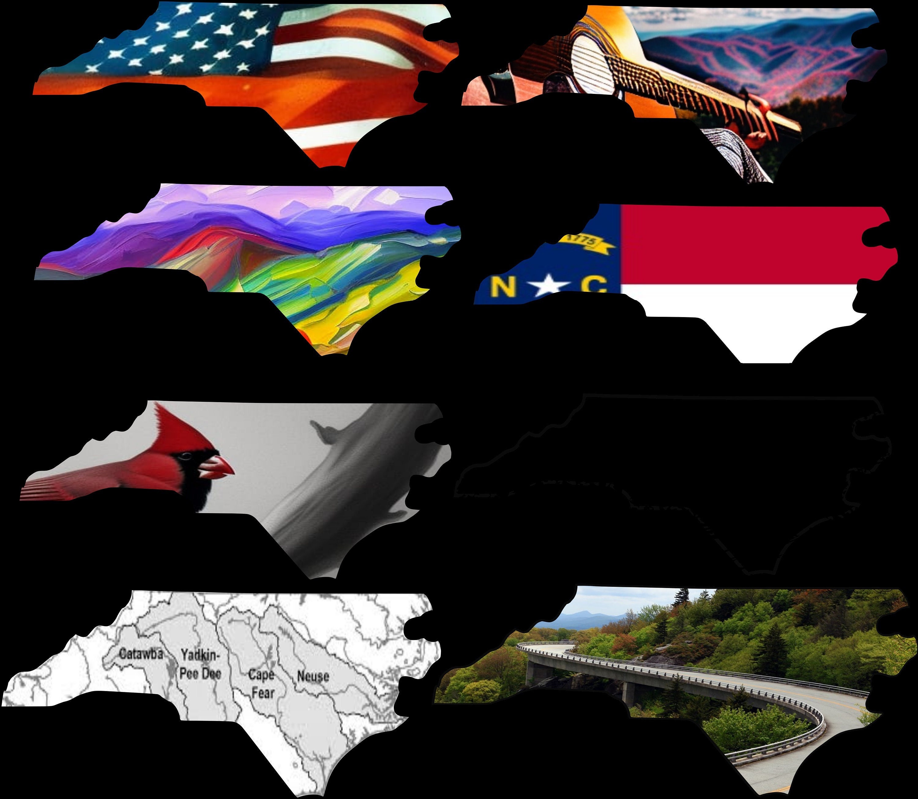 NC SVG and PNG Bundle - Etsy